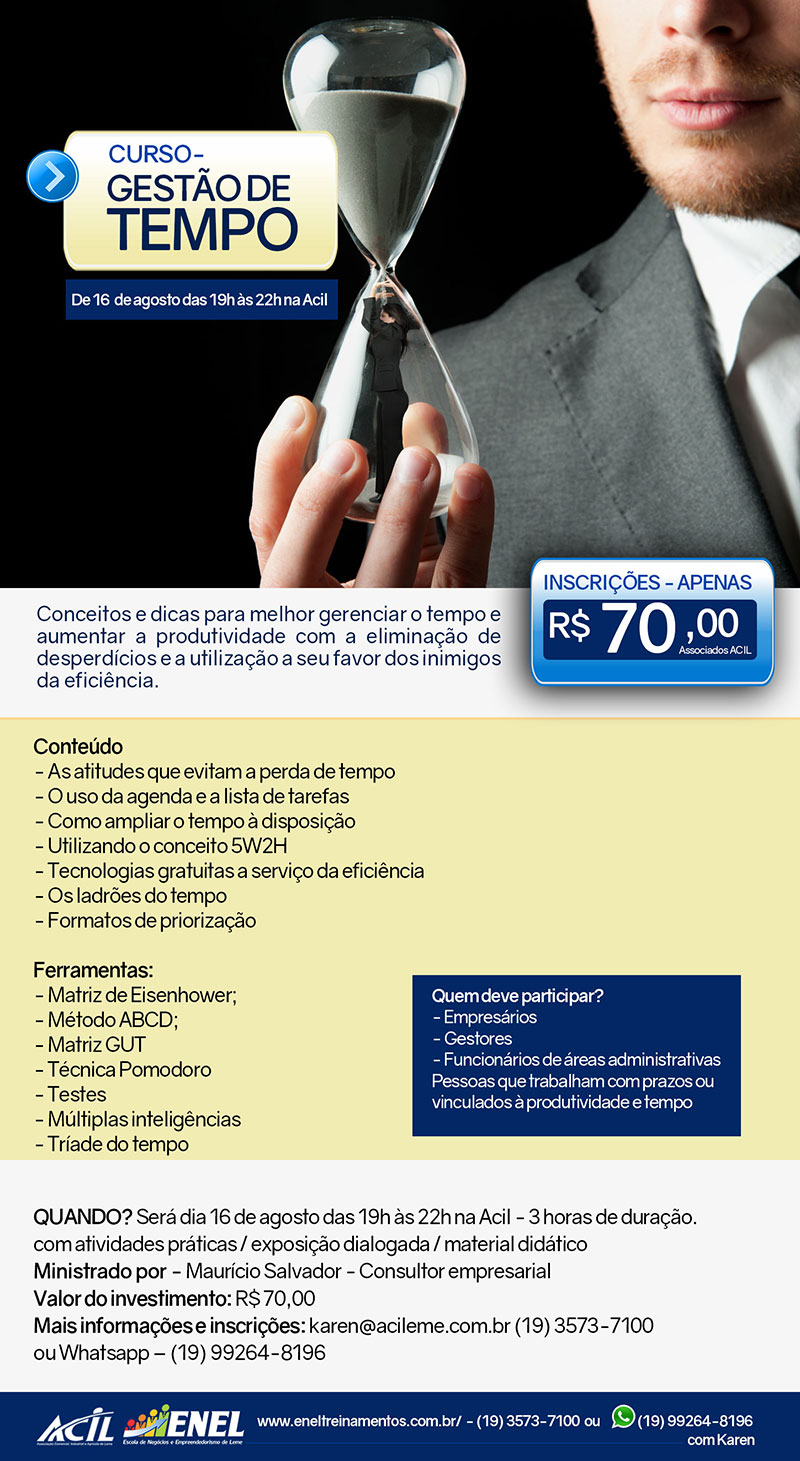 Gerencie melhor o seu tempo e aumente sua produtividade. | Associação ...